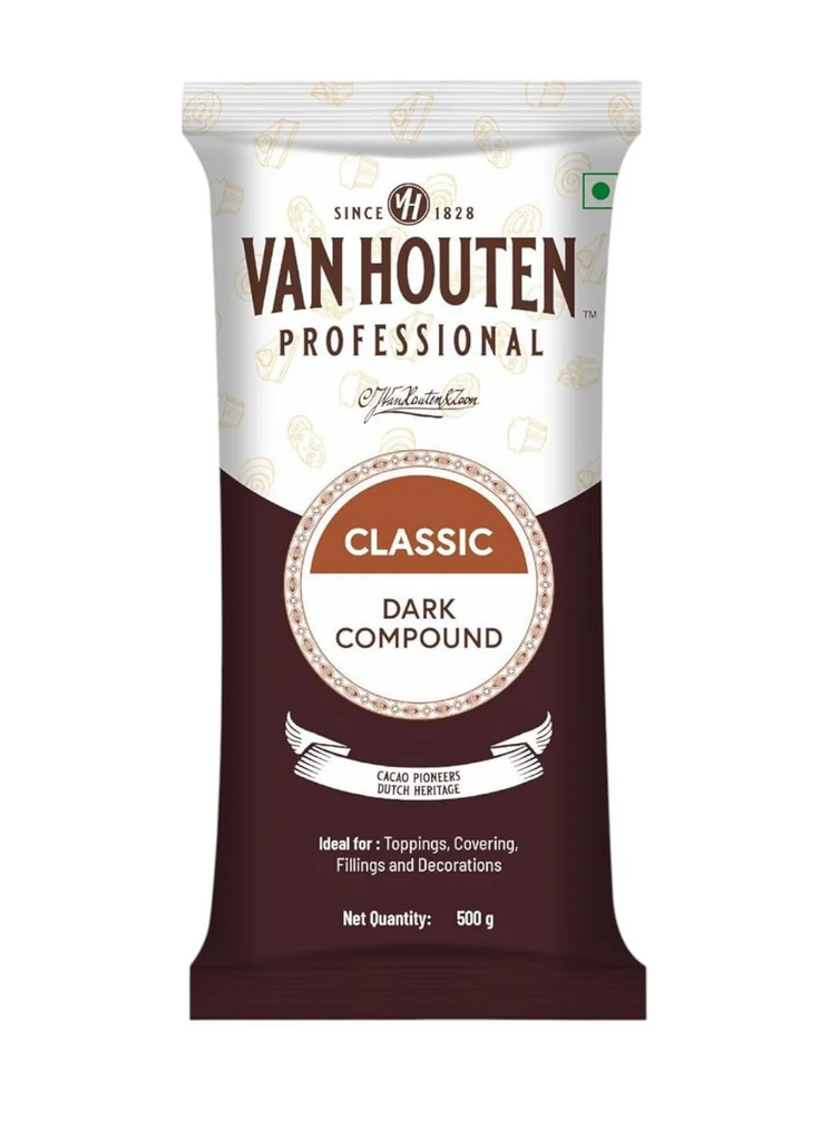 Buy Van Houten Classic Dark Compound Chocolate Slab 500g Online for ...